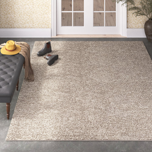 Birch Lane™ Elle Handmade Hand-Knotted Beige Rug & Reviews | Wayfair