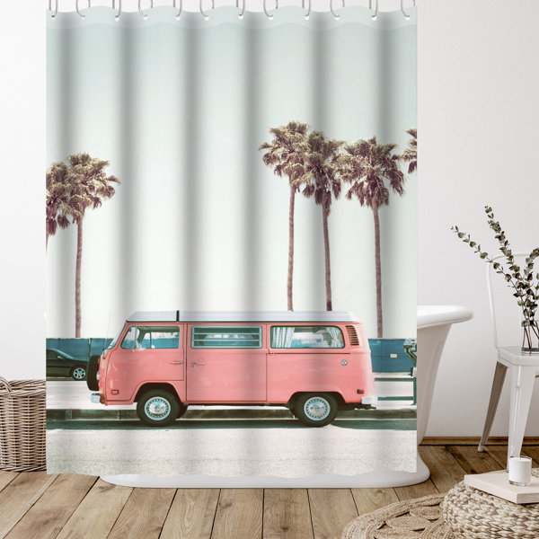 Bless international 71" x 74" Shower Curtain, Retro Combi Van by Tanya ...
