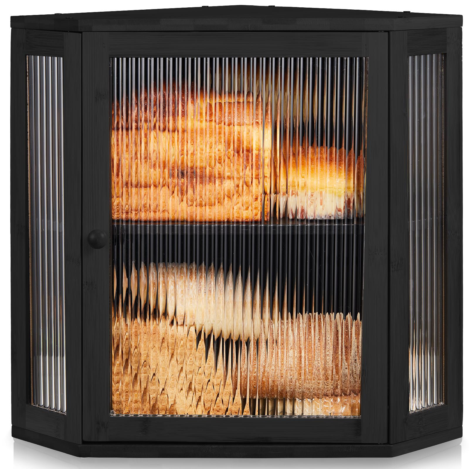 Latitude Run® Double Layer Corner Bread Box For Kitchen Counter With ...