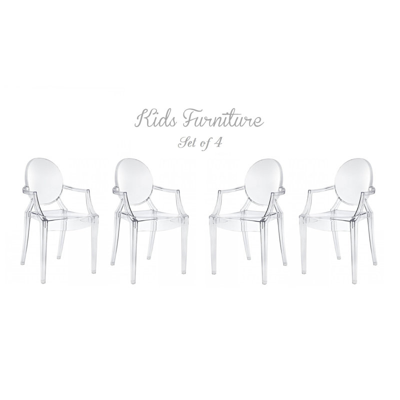 Gemma Violet Kids Clear Activity Chair | Wayfair