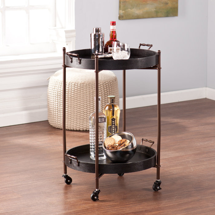 17 Stories Colo Metal Bar Cart & Reviews | Wayfair