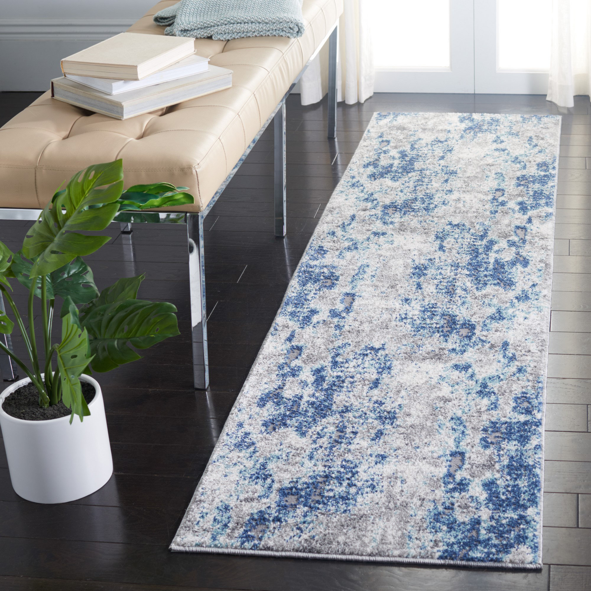 17 Stories Maxey Performance Abstract Rug & Reviews | Wayfair