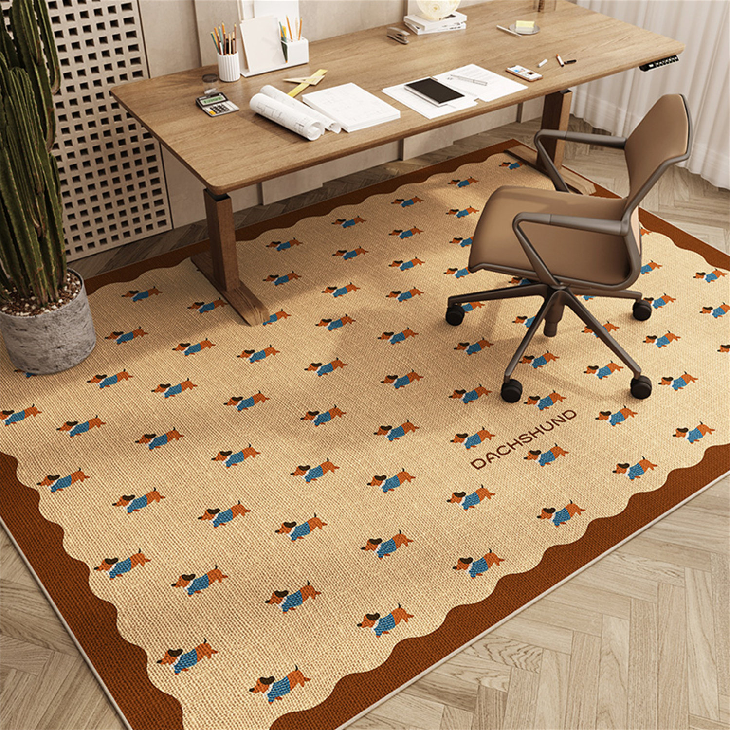 JINXI Study Room Carpet - Desk Chair Mat, High-End Bedroom Wood Floor ...