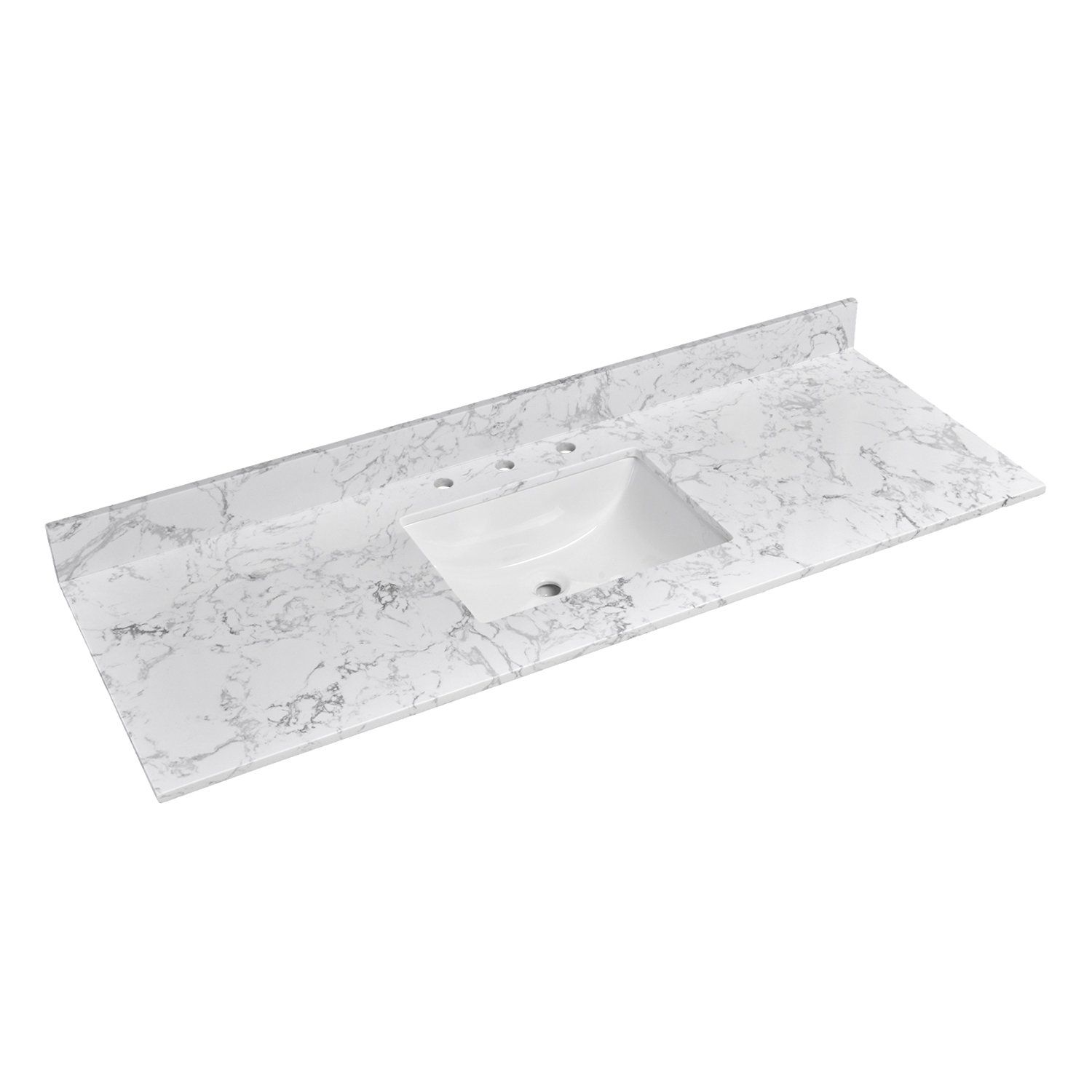 PROOX 60'' Single Bathroom Vanity Top With Engineered Stone Countertop ...
