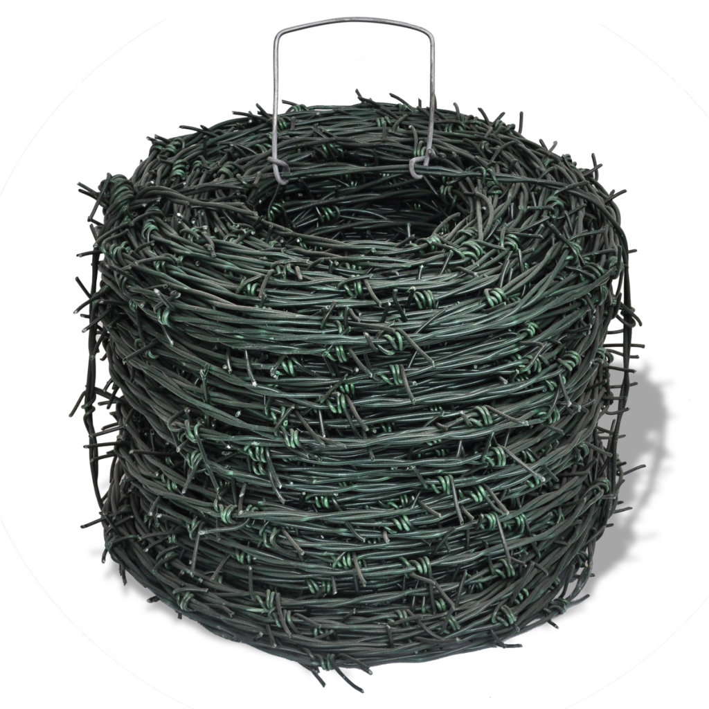 WFX Utility™ Barbed Wire Entanglement Wire Green Wire Roll 328.1' | Wayfair