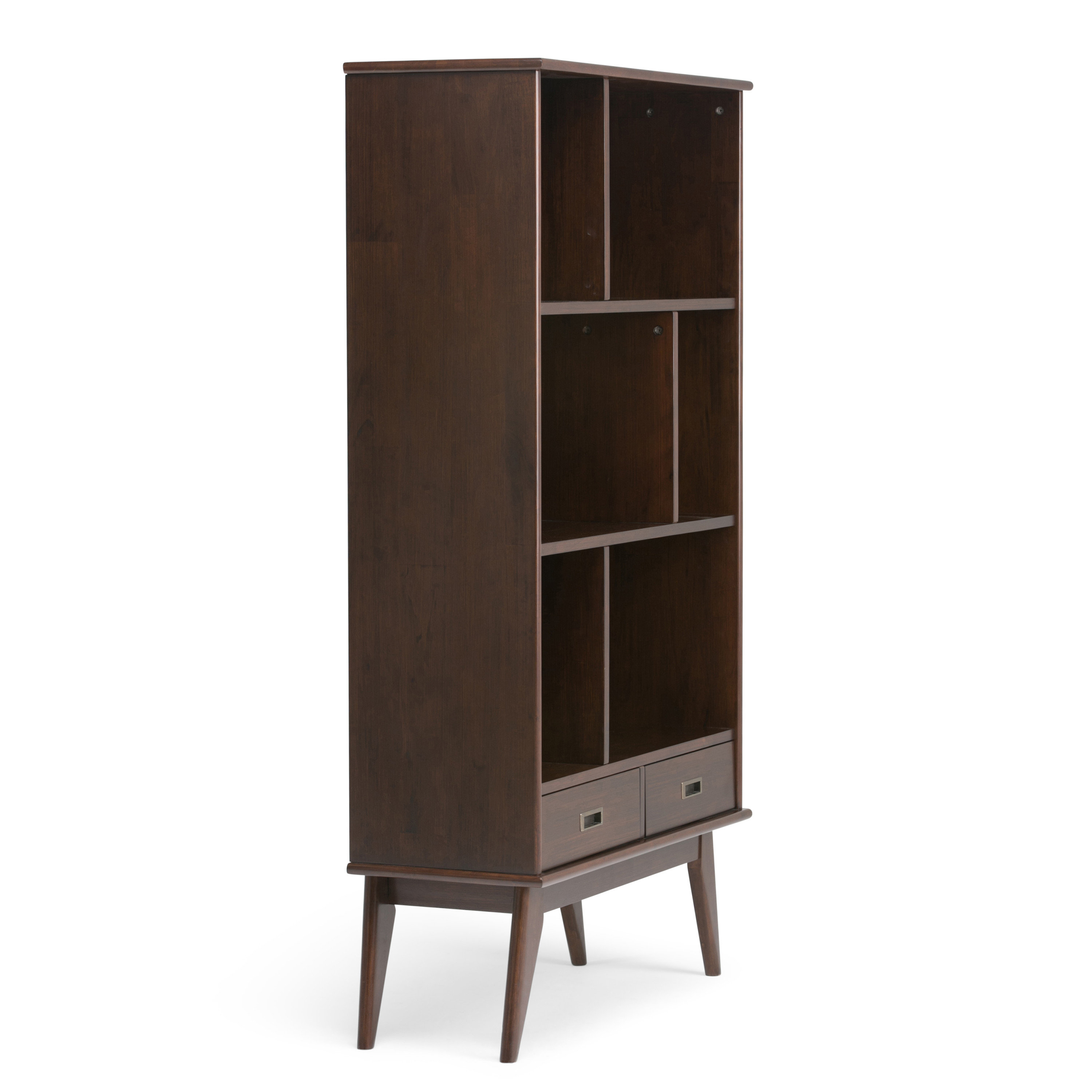 Simpli Home Draper 64" H x 35" W Solid Wood Standard Bookcase & Reviews ...