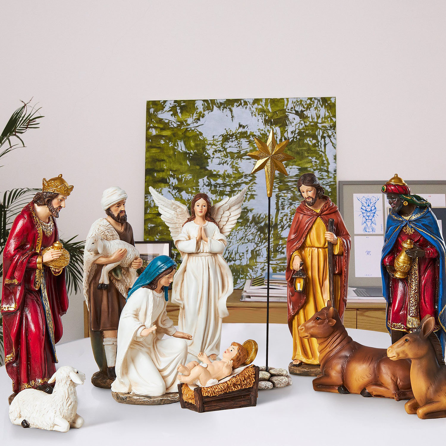 JUMMICO 9 Piece Christmas Nativity Set | Wayfair