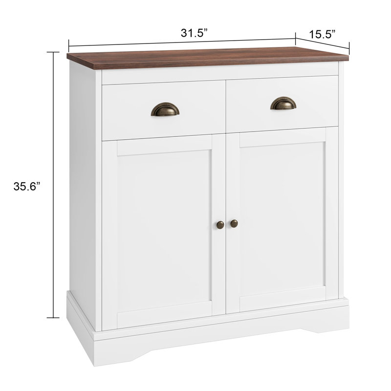 Yuan Home Kitchen Storage Cabinets, Coffee Bar Cabinet With Drawers And ...