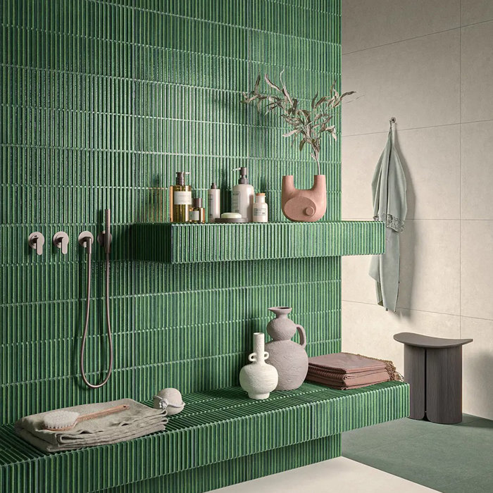 Encore Surfaces Homey Stripes 12" x 24" 3D Kit Kat Fluted Porcelain ...