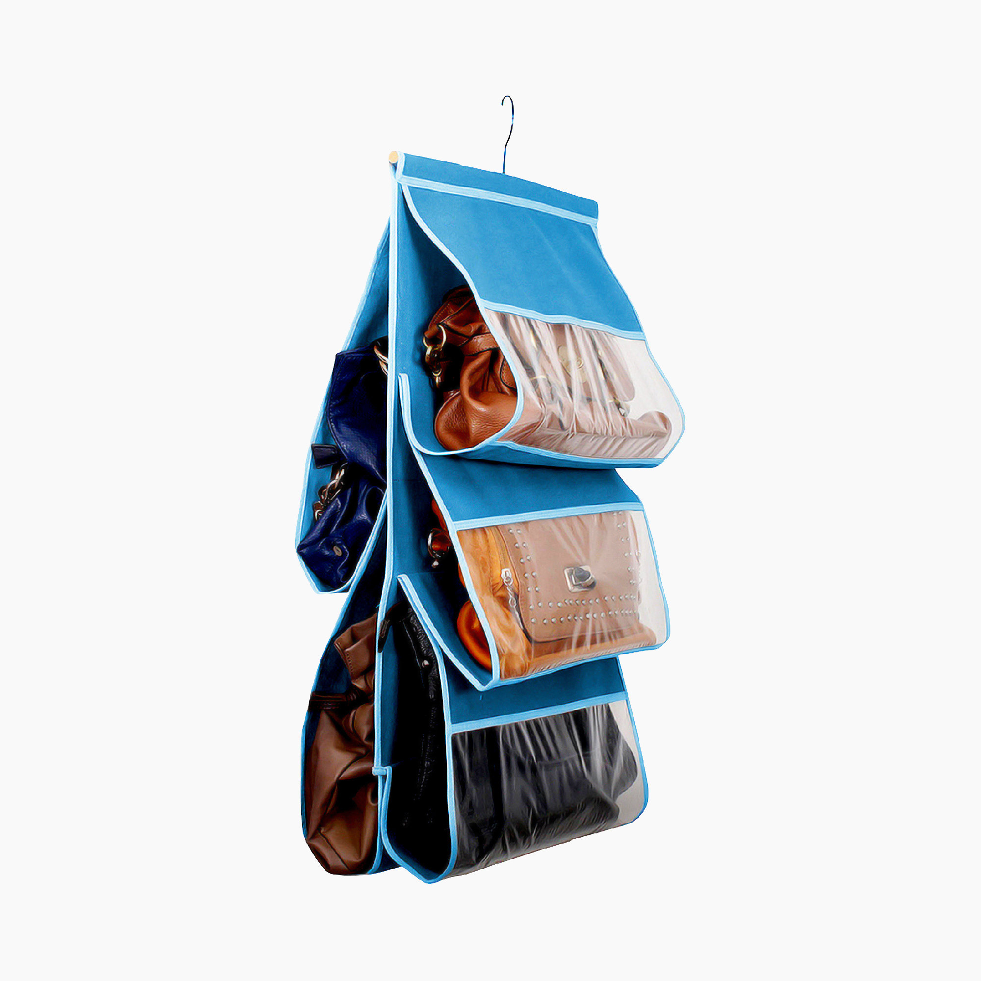 Rebrilliant Bag Hanging Organizer For Closet Clear Handbag Organizer ...