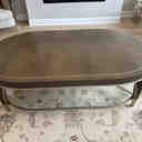 Michael Amini Villa Cherie Oval Cocktail Table - Hazelnut | Wayfair