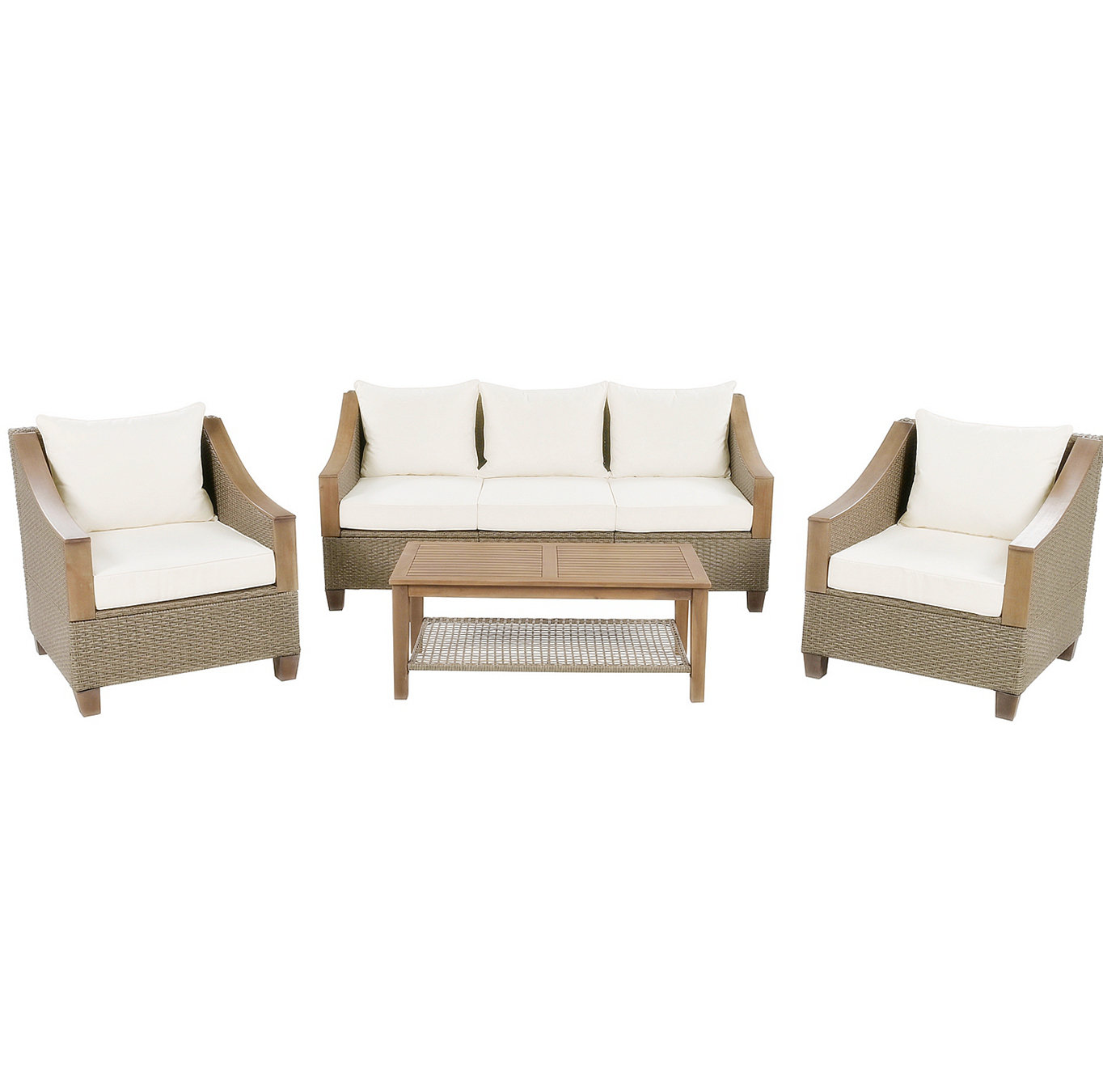 Red Barrel Studio Louellen 4 Piece Sofa Seating Group with Cushions ...