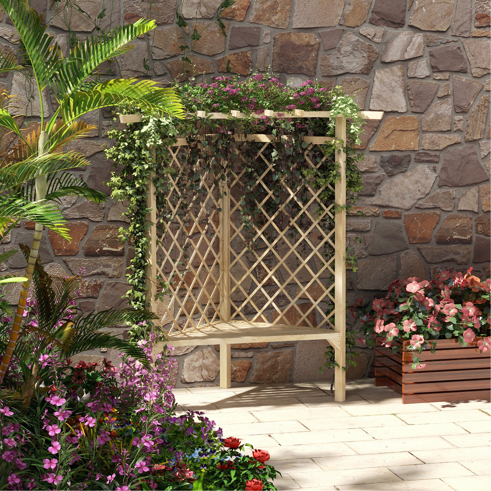 Mercer41 Ertekin Solid + Manufactured Wood Outdoor Bench | Wayfair