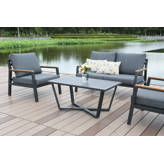 Panama Jack Westerman 4 Piece Sofa Seating Group with Cushions | Wayfair