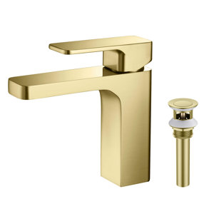 Gold Single Hole Bathroom Sink Faucets You'll Love | Wayfair