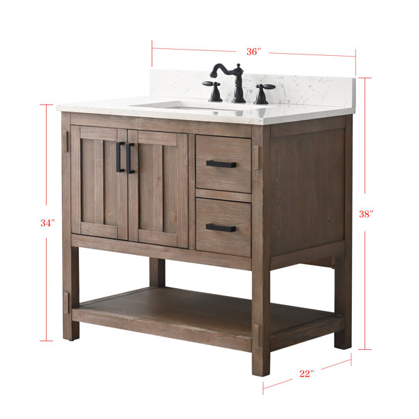 Sand & Stable Marissa 36'' Free Standing Single Bathroom Vanity ...