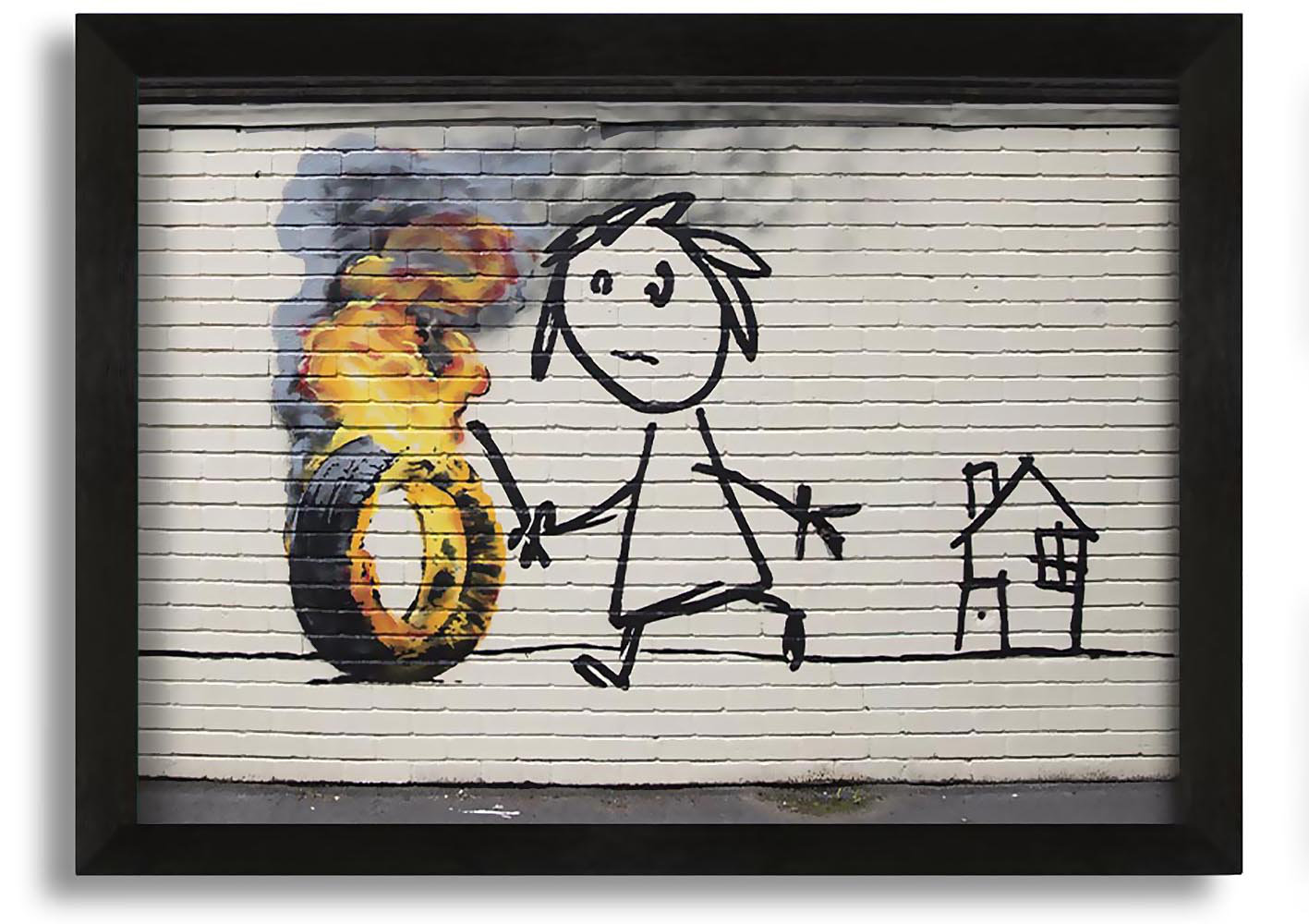 ModernMoments Fire Tyre - Picture Frame Painting on Canvas | Wayfair.co.uk