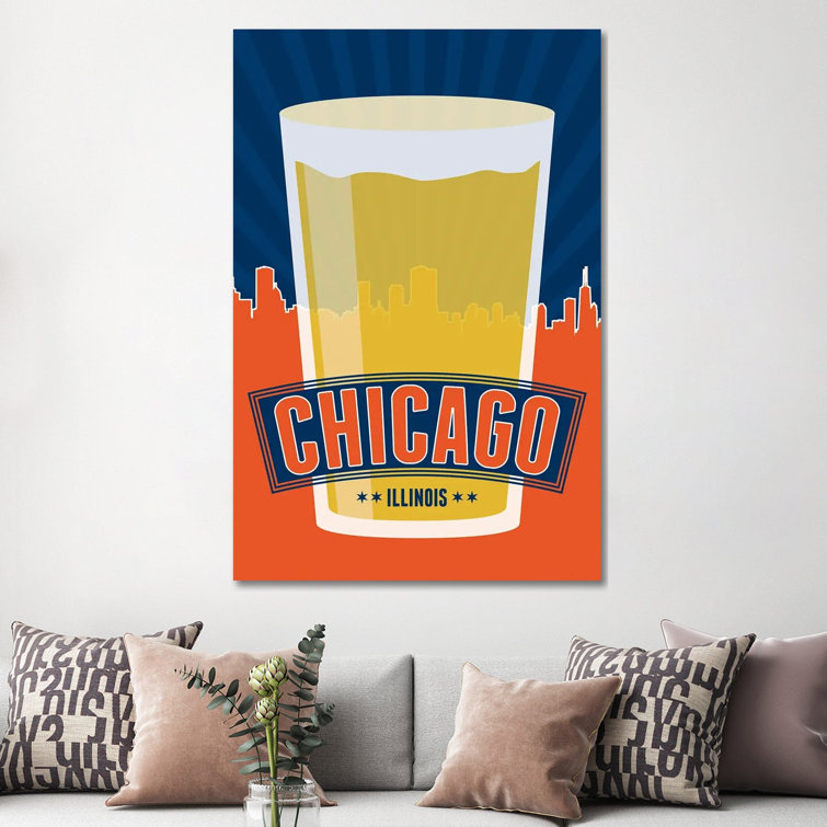 Rosalind Wheeler Chicago Beer by Benton Park Prints - Wrapped Canvas ...