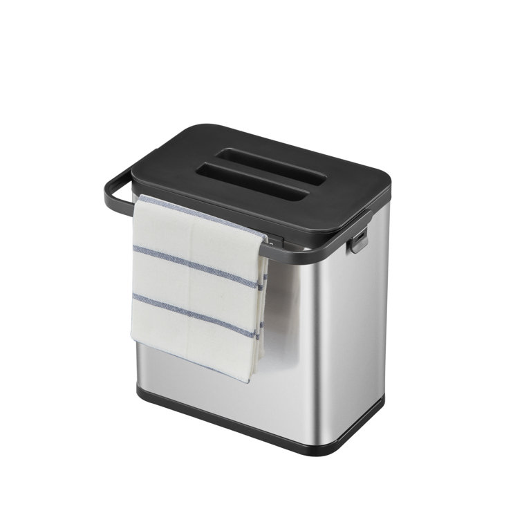 EKO Puro Stainless Steel 3 Litre Countertop Waste Baskets | Wayfair.co.uk