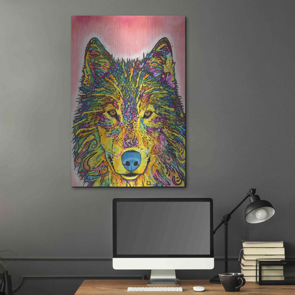 Red Barrel Studio® " Wolf " by Dean Russo Painting Print | Wayfair