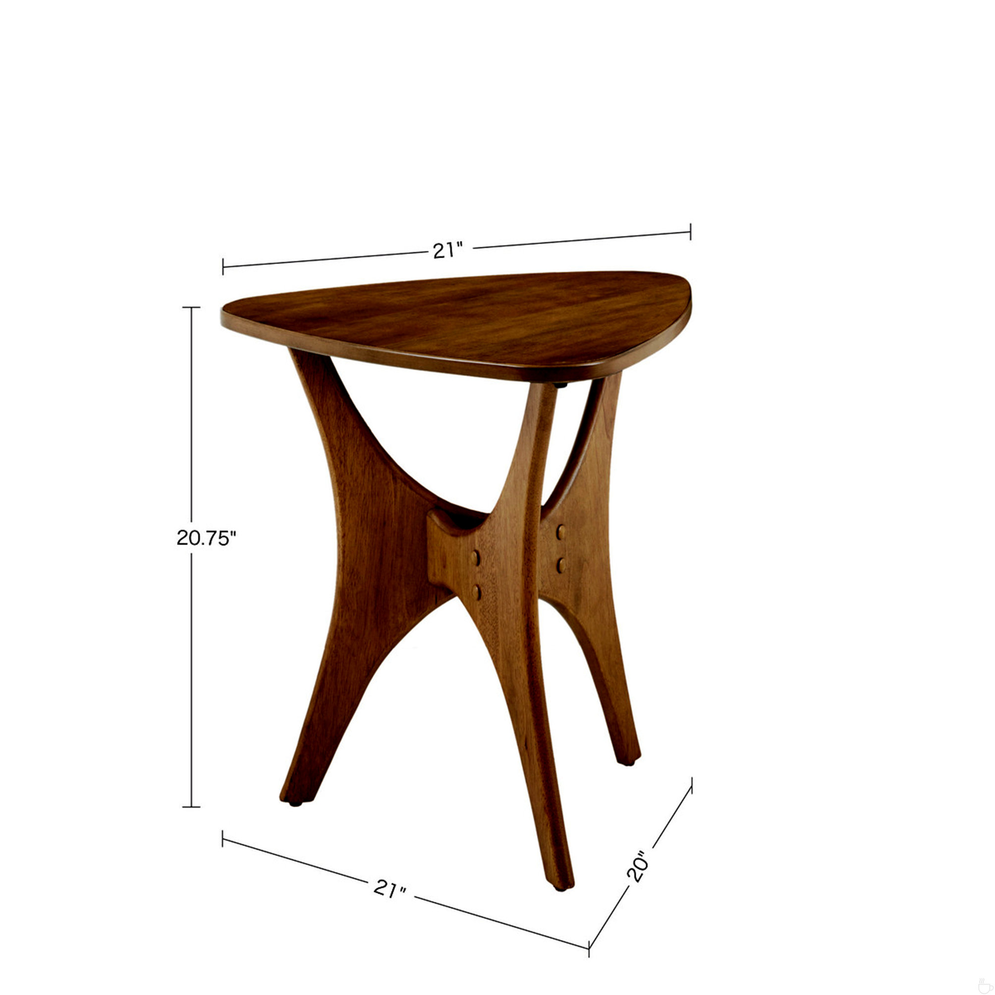 George Oliver Triangle Wood Side Table | Wayfair