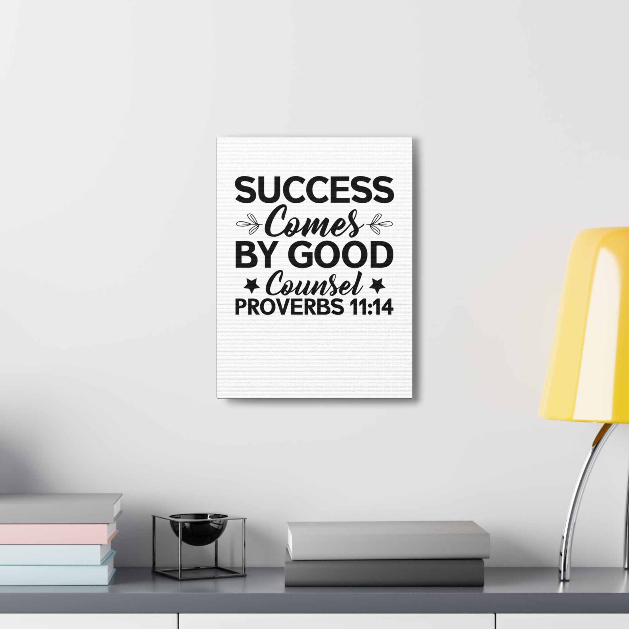 Trinx Proverbs 11:14 Success Comes by Good Counsel Bible Verse Canvas ...