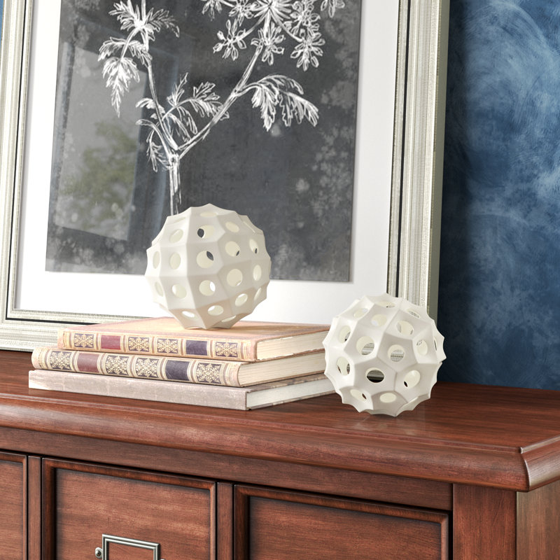 Birch Lane™ Jonali 2 Piece Orb Abstrac Sculpture Set | Wayfair