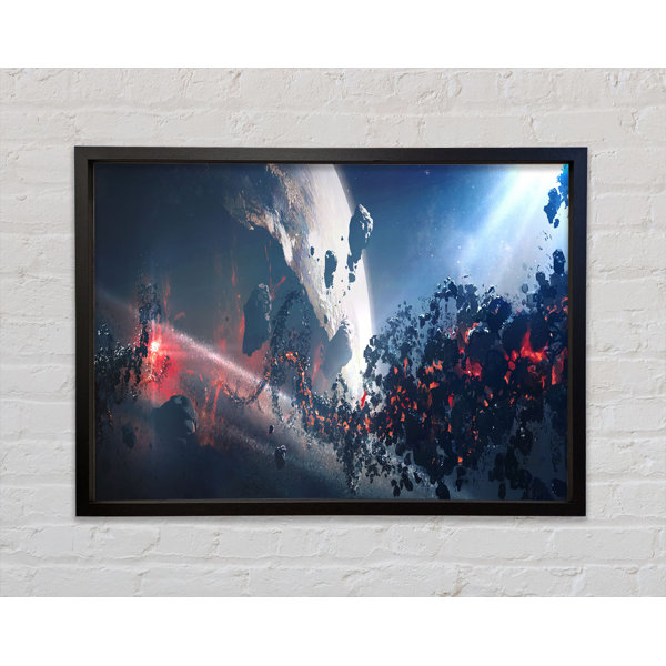 Bright Star Smashed Asteroid In Space - Single Picture Frame Art Prints ...