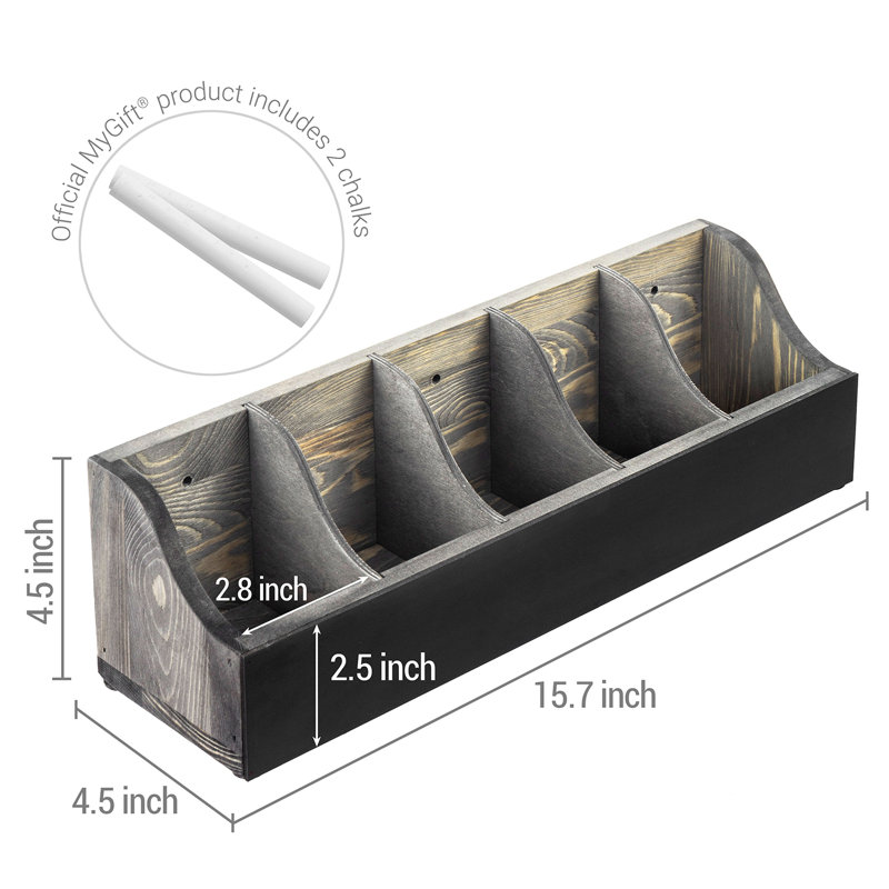 Millwood Pines 5 Slot Solid Wood Tool Holder | Wayfair