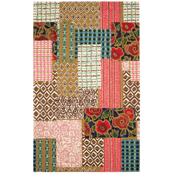 Dash and Albert Rugs Elm Hand Hooked Wool Patchwork Rug - Wayfair Canada