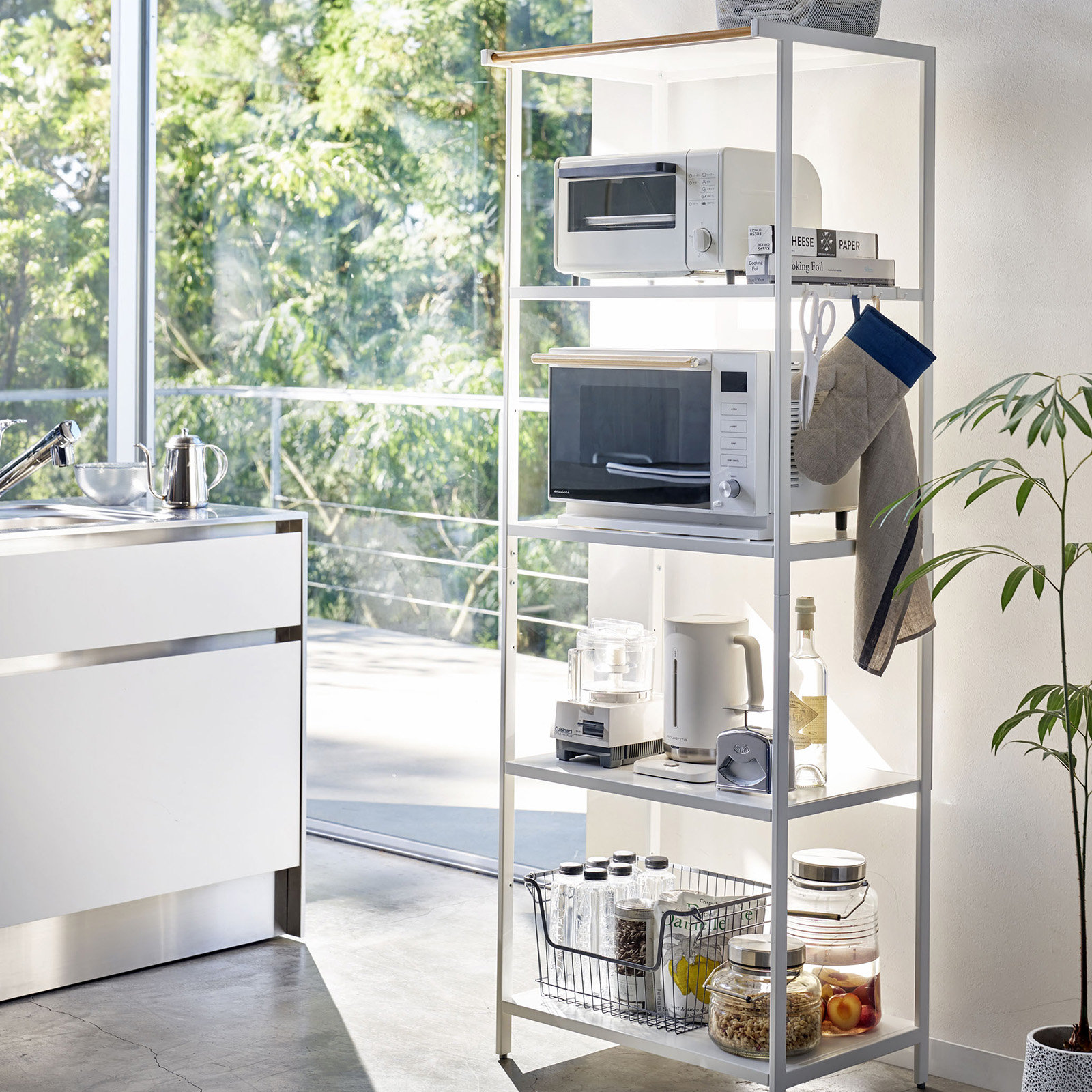 Yamazaki Home Storage Rack - Three Sizes, Steel, 67-Inch, Holds 64.9 ...