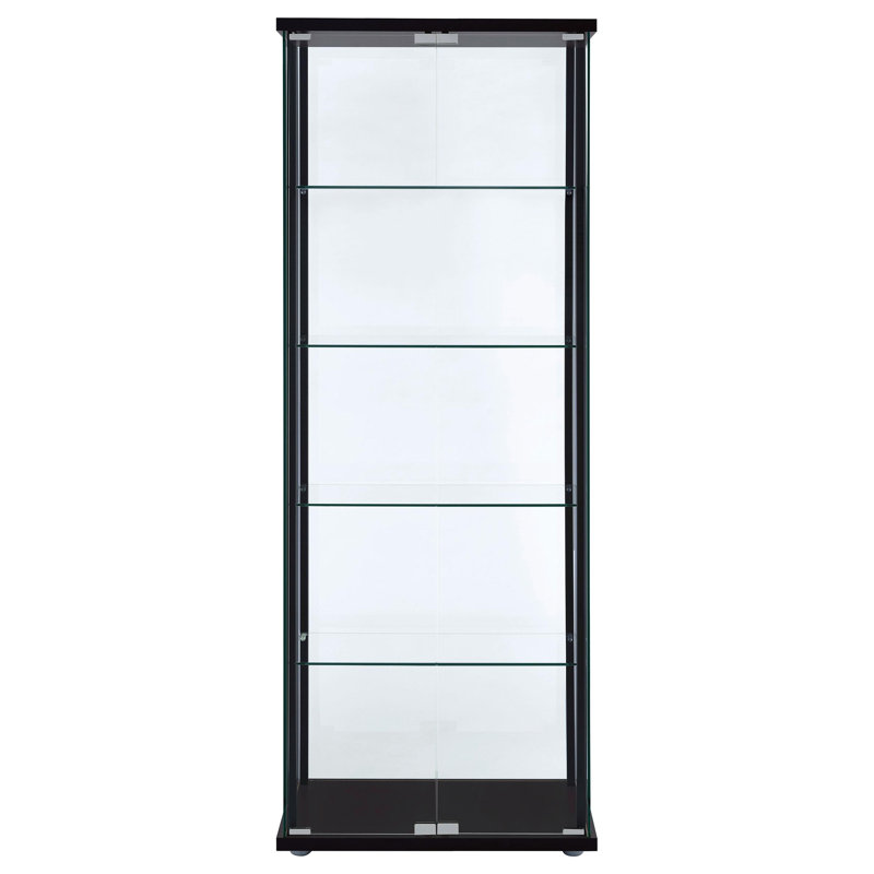 Ivy Bronx Elegant Design - Heilman 5-Shelf Clear Glass Curio Display ...