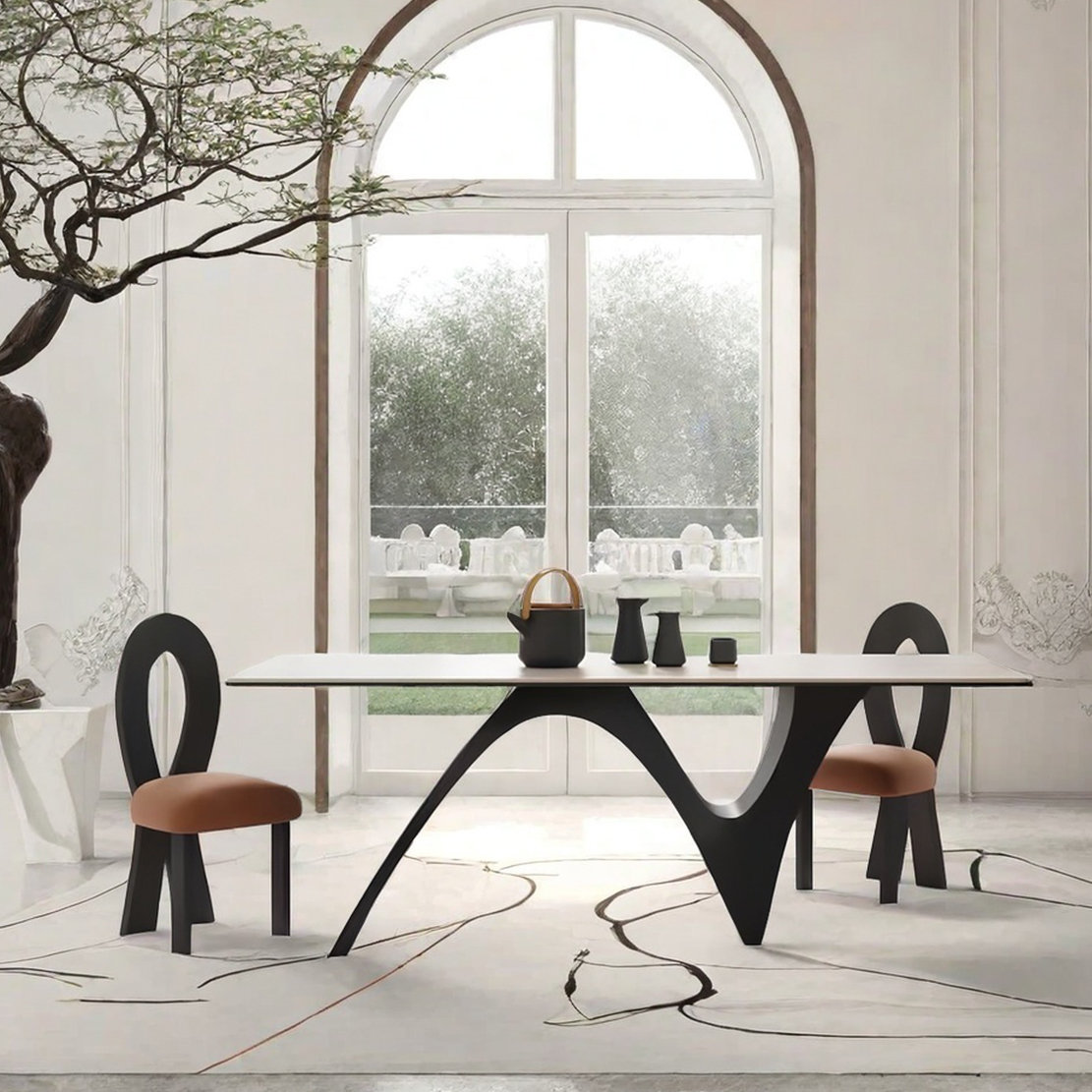 HomeLuxea Middle ancient style rock slab dining table | Wayfair