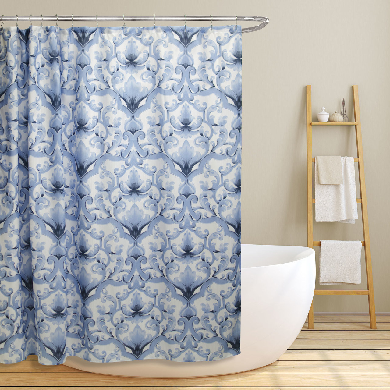 Charlton Home® Newland Scroll Damask Shower Curtain & Reviews - Wayfair ...