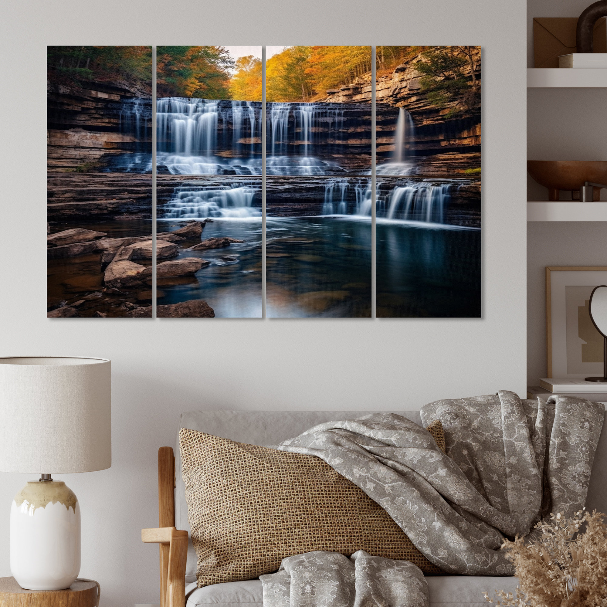Millwood Pines Alabama Majestic Waterfalls - Landscapes Metal Wall Art ...