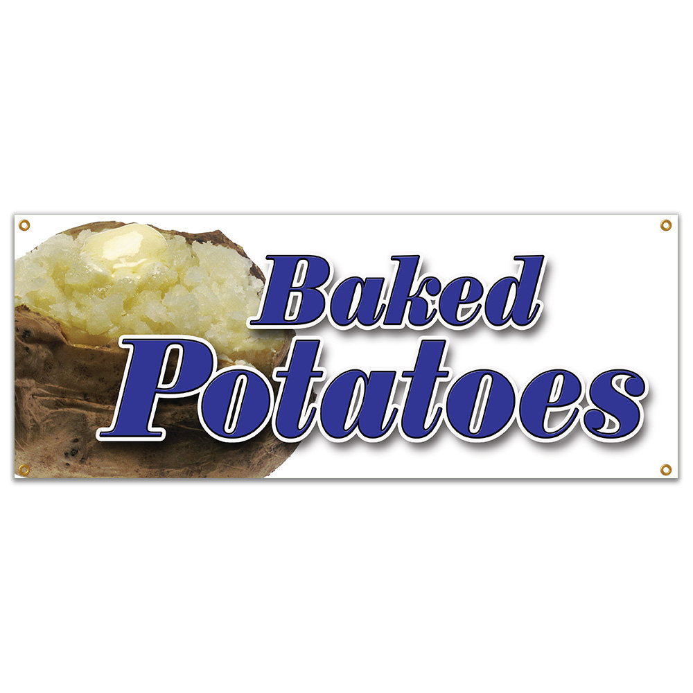 SignMission Baked Potatoes Banner | Wayfair