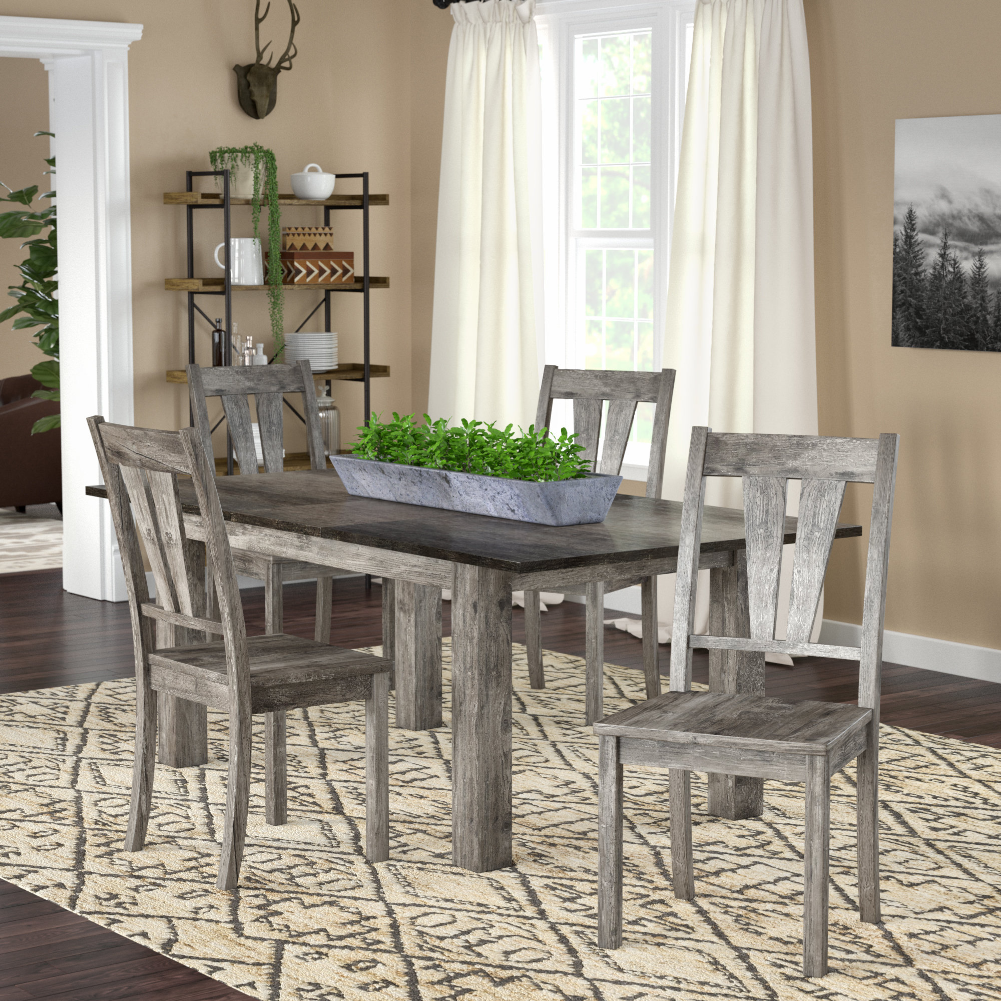 Union Rustic Wimbish 5 - Piece Extendable Dining Set & Reviews | Wayfair