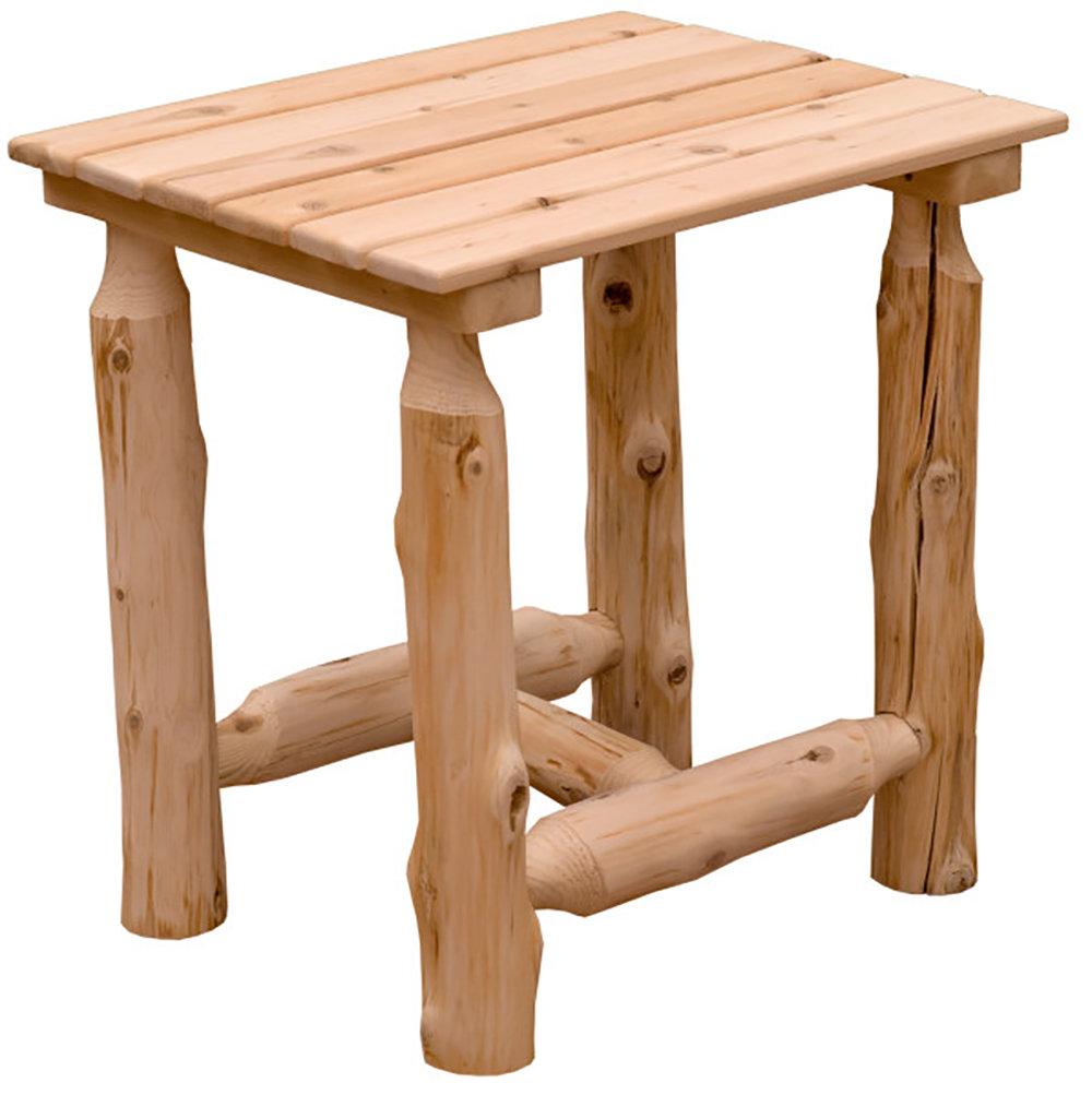 Loon Peak® Abbie Outdoor Wooden Side Table & Reviews | Wayfair