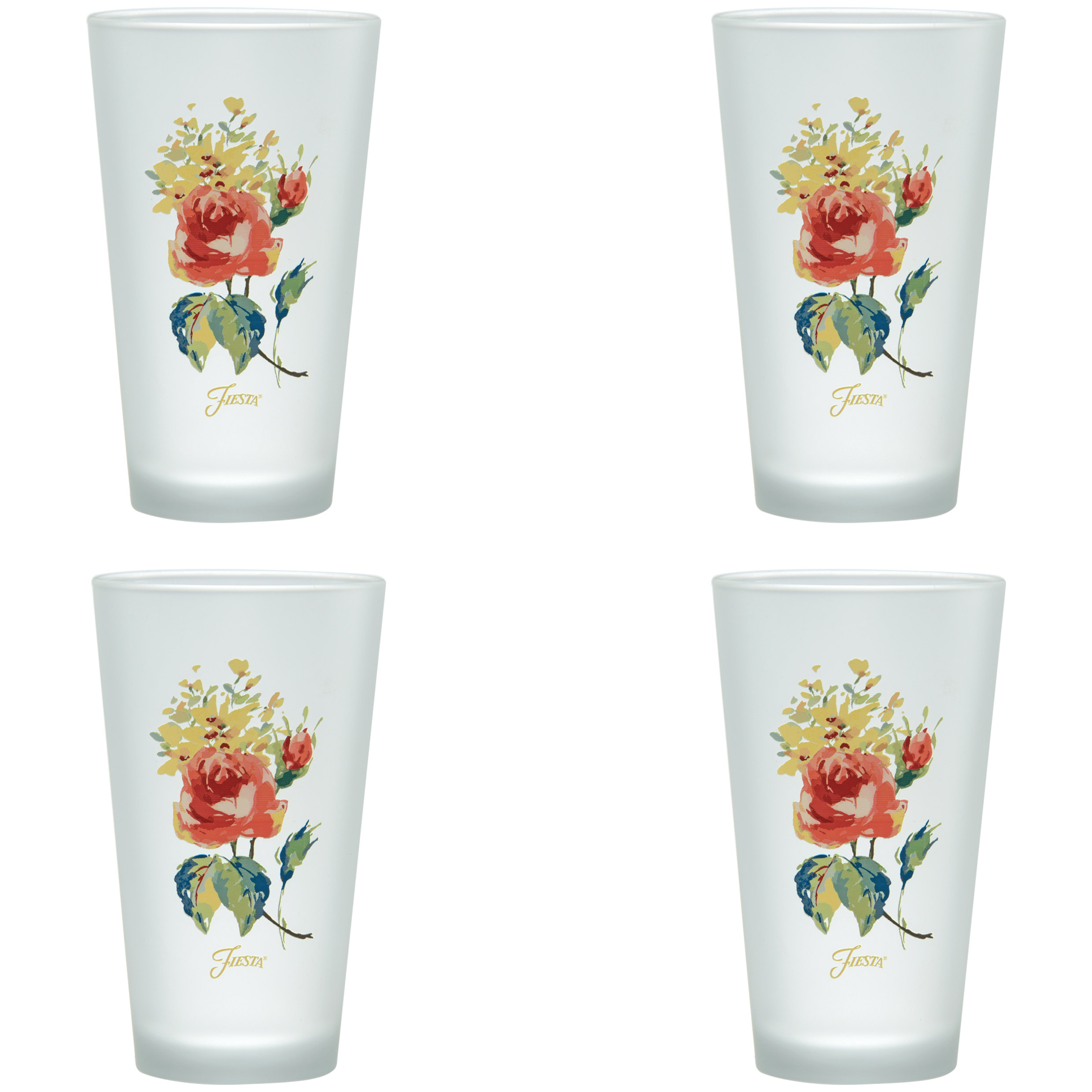 Fiesta Floral Bouquet 16 oz. Glass Glassware Set | Wayfair