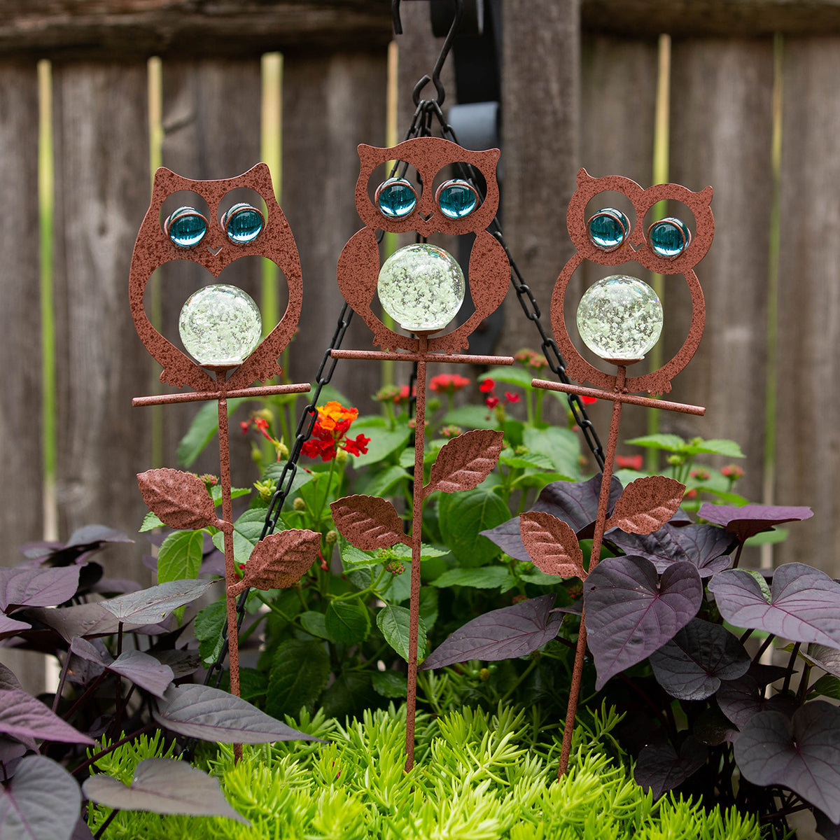 Echo Valley Owl Pot 3 Piece Garden Accents Accessories | Wayfair