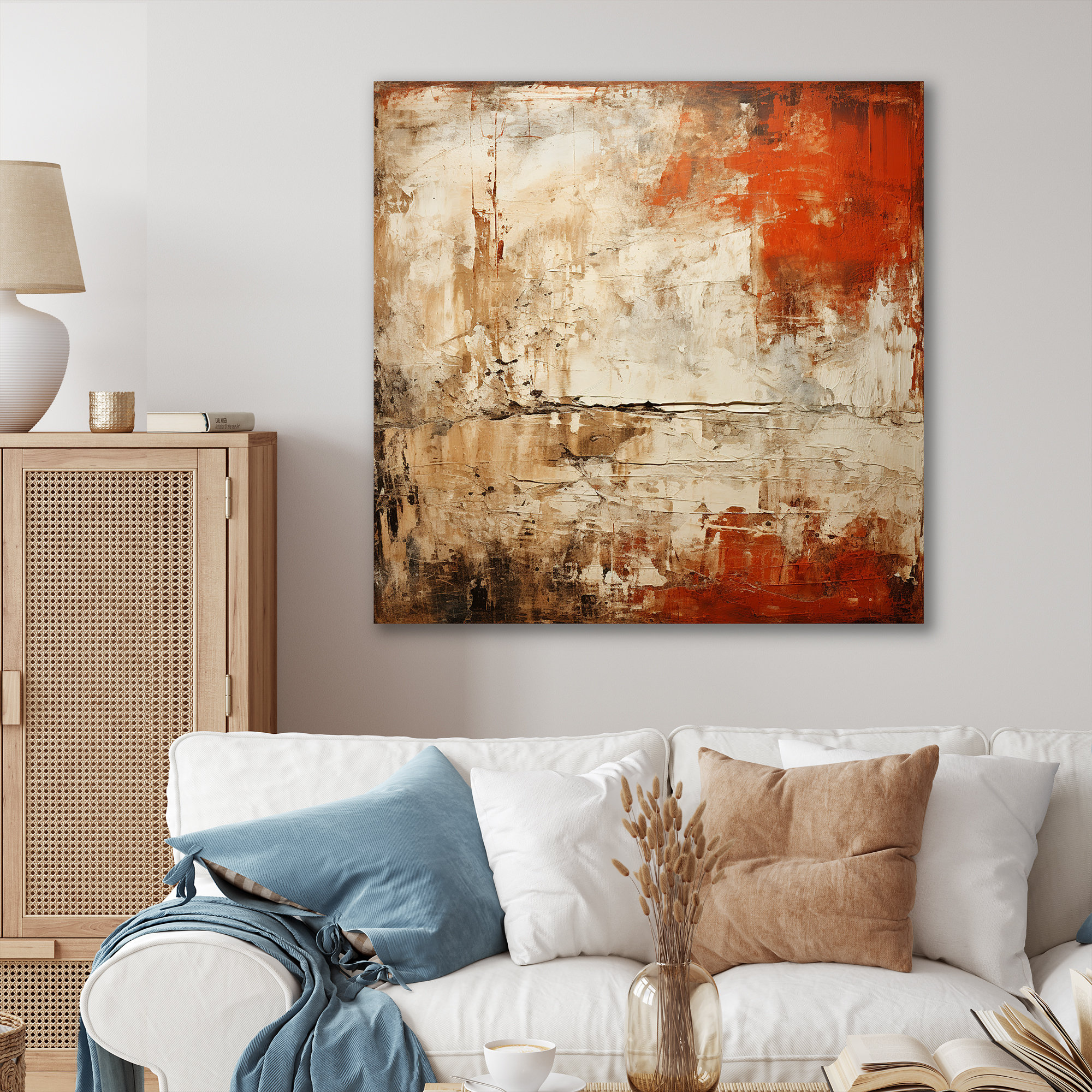Wrought Studio™ Orange Chaos Collage I - Abstract Collages Wall Art ...