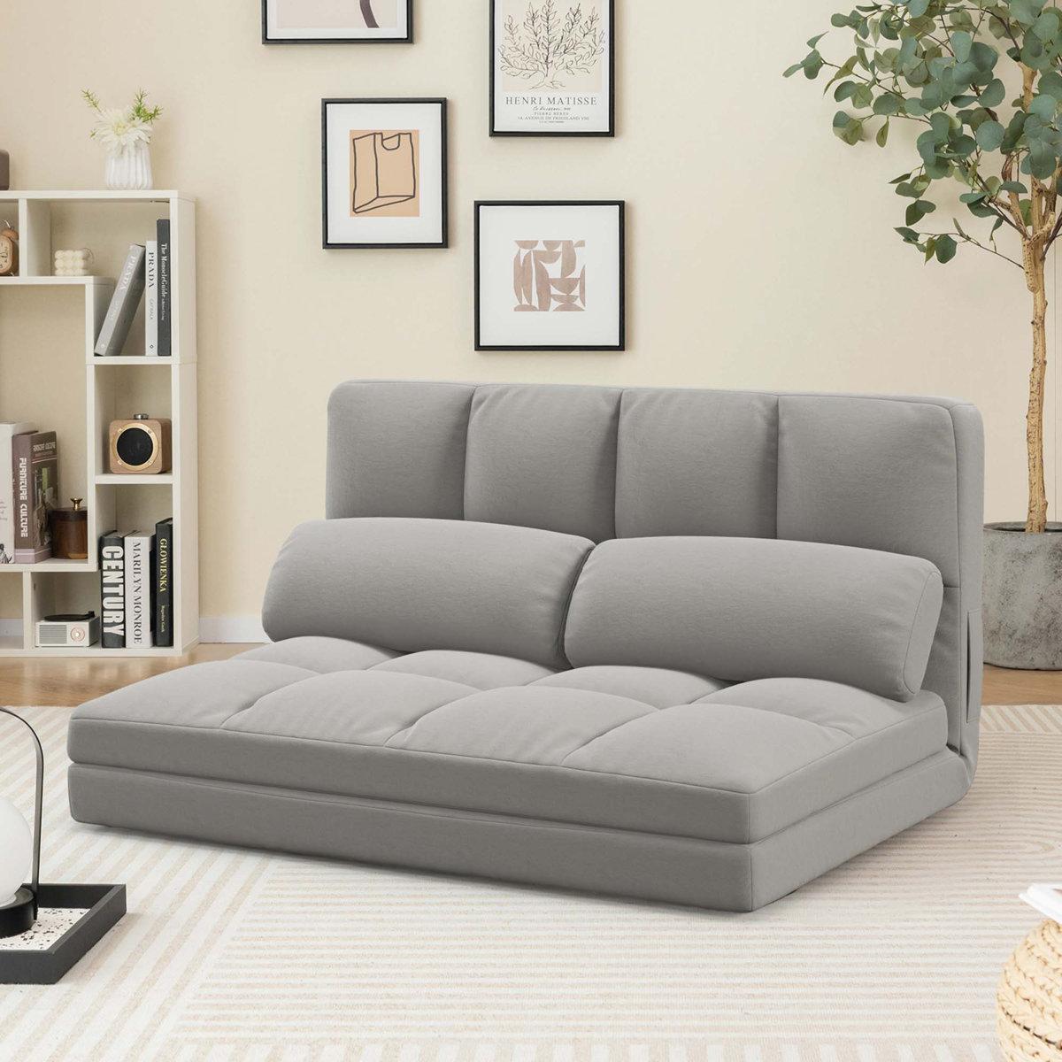 Wrought Studio™ Wrought Studio? Floor Sofa Bed With 2 Pillows 6 ...
