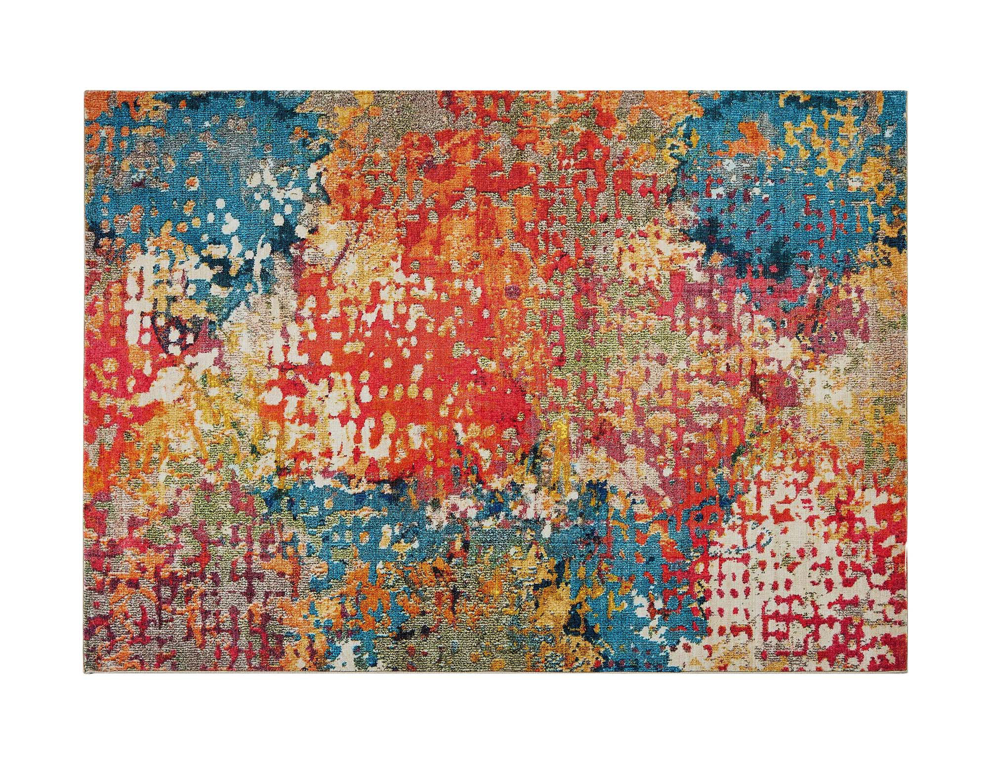 17 Stories Mixed Color Abstract Faux Cashmere Rectangle | Wayfair