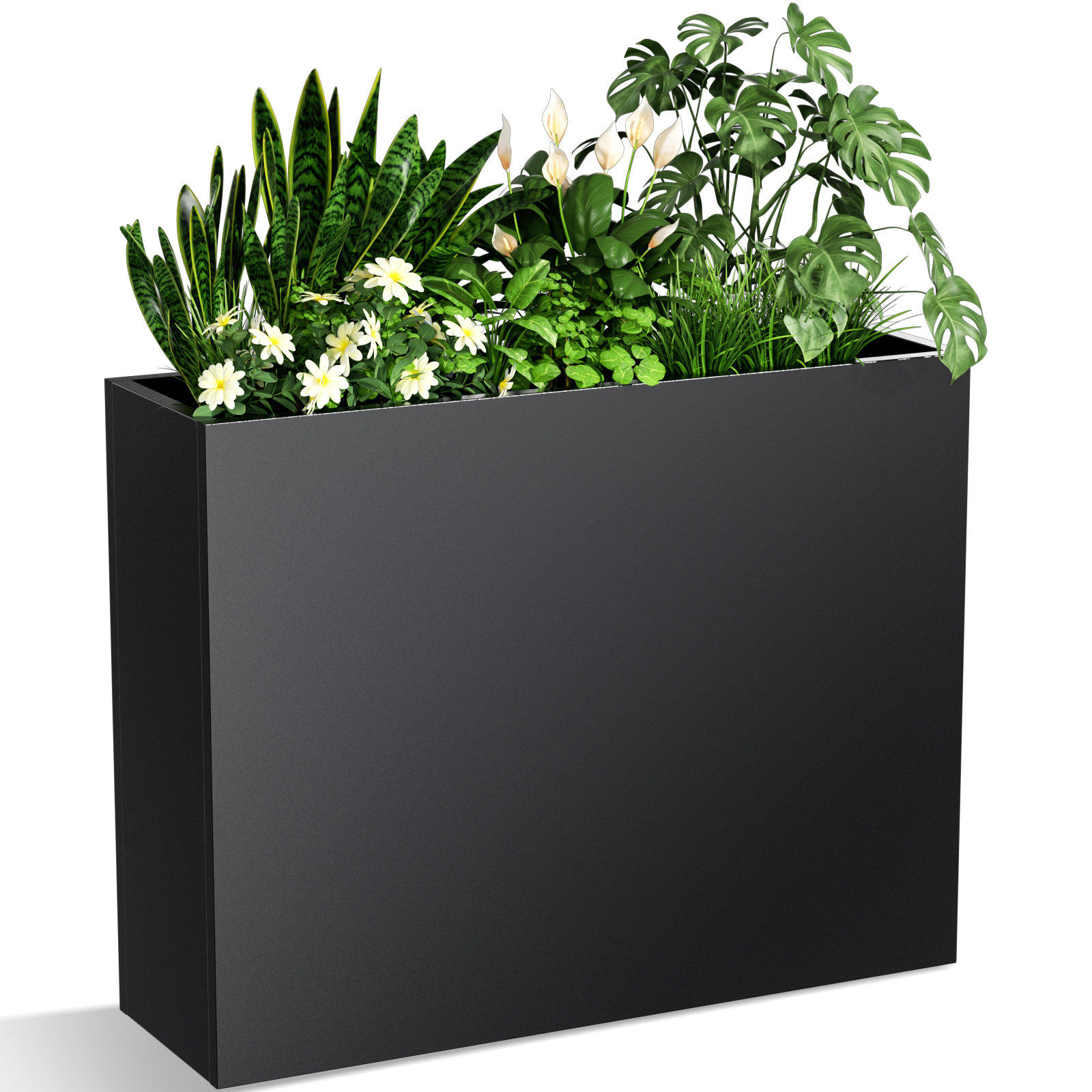 Latitude Run® Metallic Heavy Long And Large Outdoor/indoor Planter ...