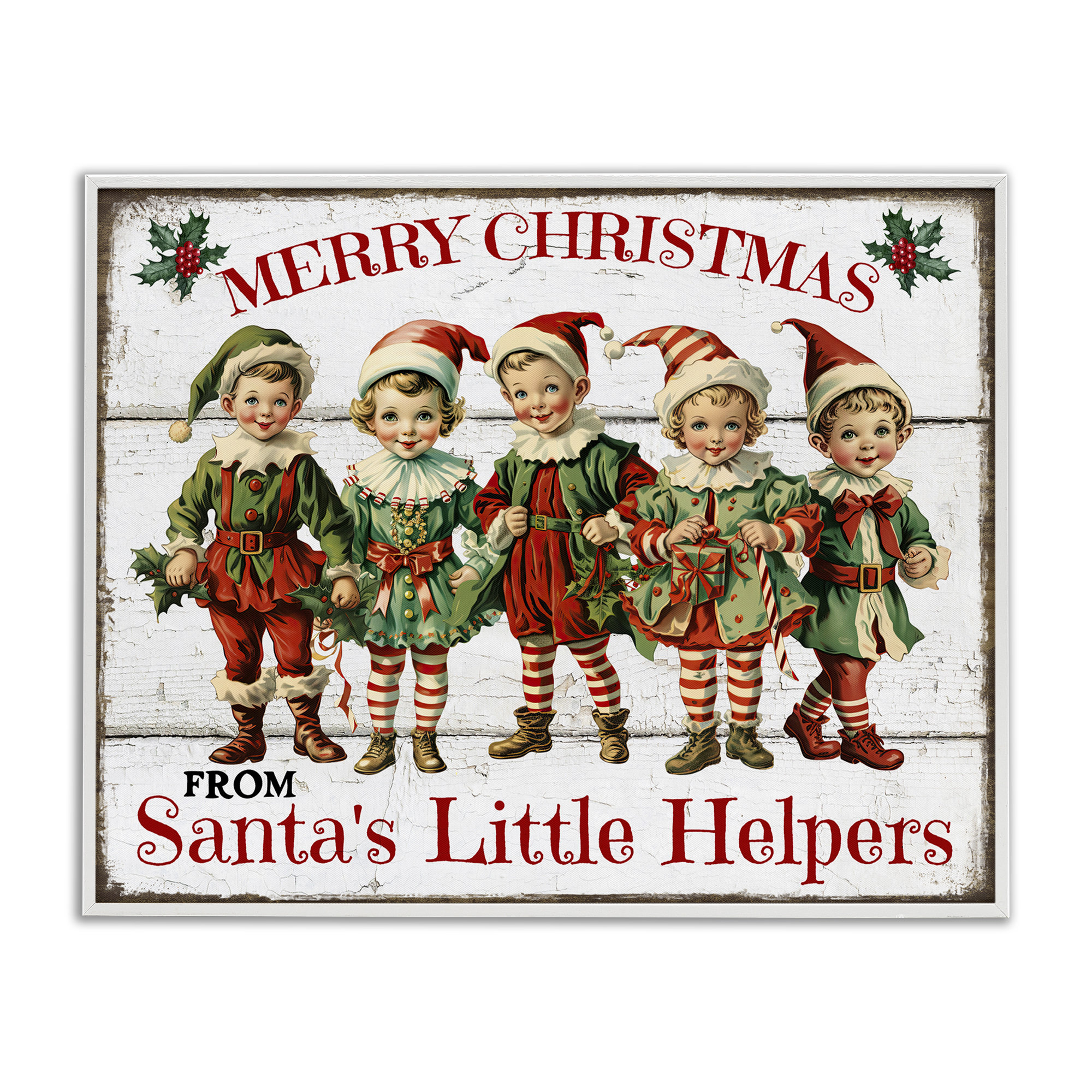 Ophelia & Co. Santa's Helpers Elves Framed Giclee Art by Creatif Belle ...