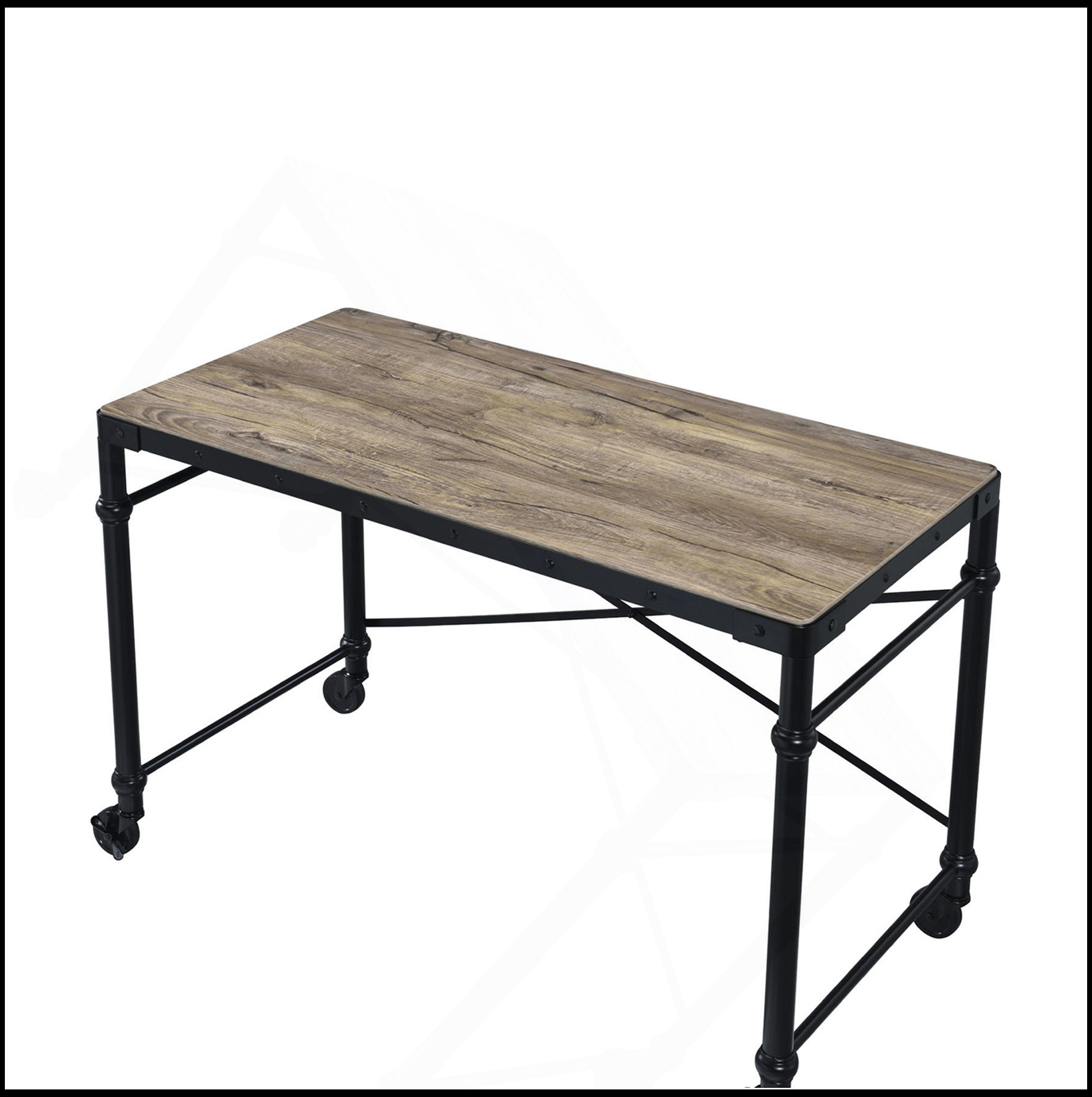 Williston Forge Rectangular Wooden Table Top Writing Desk, Rustic Oak ...