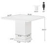 Ebern Designs Square Conference Table Small White Meeting Table For ...