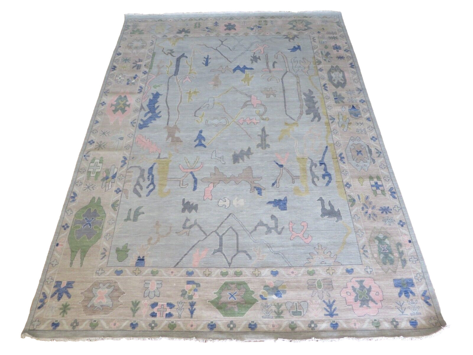 OrientalRugGalaxy One-of-a-Kind 10' X 13'9" Wool Area Rug in Gray | Wayfair