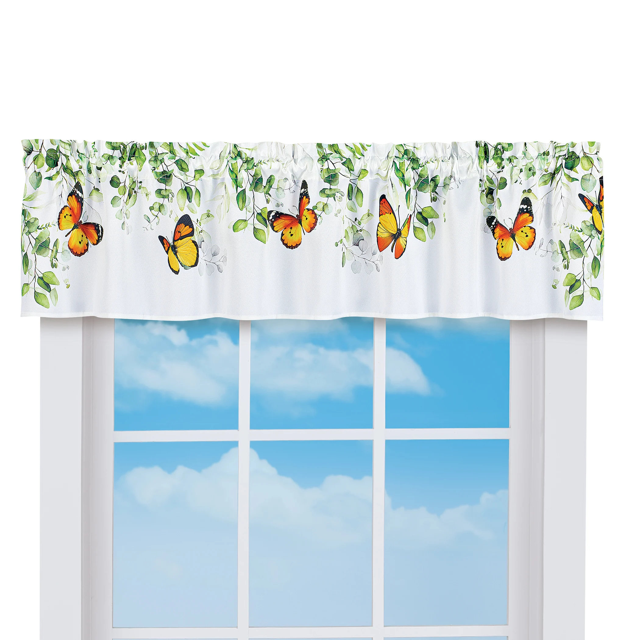 Trinx Beautiful Botanical Butterfly Window Valance - Wayfair Canada