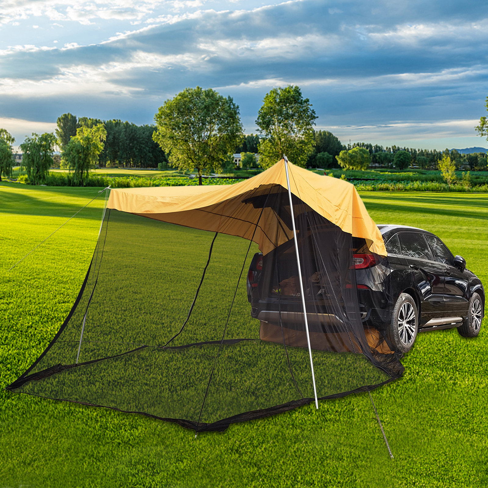 JOYDING Car Awning Sun Shelter Camping Tent Portable Outdoor Travel 4 ...